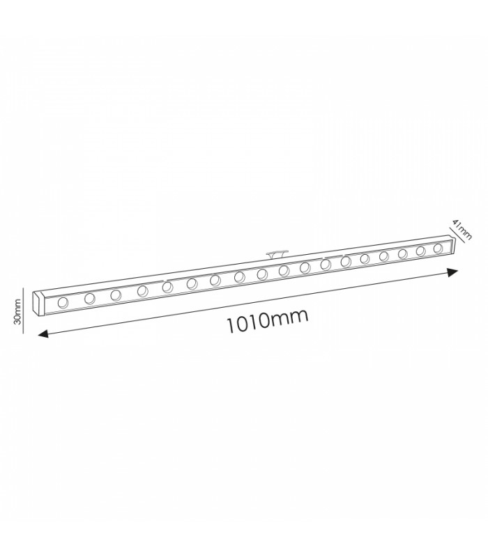 Bañador Led Pared FOSS 24VDC 18W 1800Lm 30º IP65