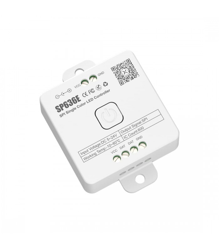 Controlador Bluetooth RF para tira LED SPI Monocolor 5-24V 12A con APP