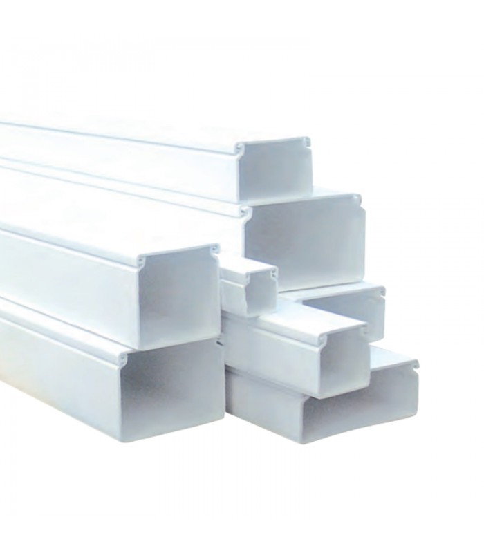 Canal PVC 60x40mm para Cables y Tubos Blanco Serie 13 Metro